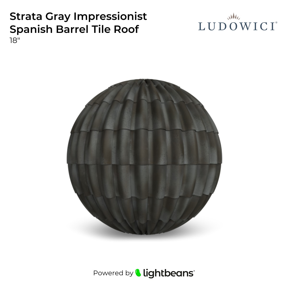 Strata Gray Impressionist Spanish Barrel Tile Roof Texture from ...