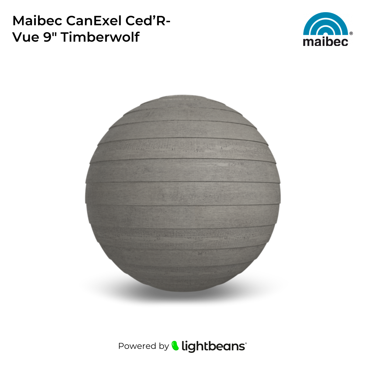 Maibec CanExel Ced’R-Vue 9" Timberwolf Texture from Maibec | Lightbeans