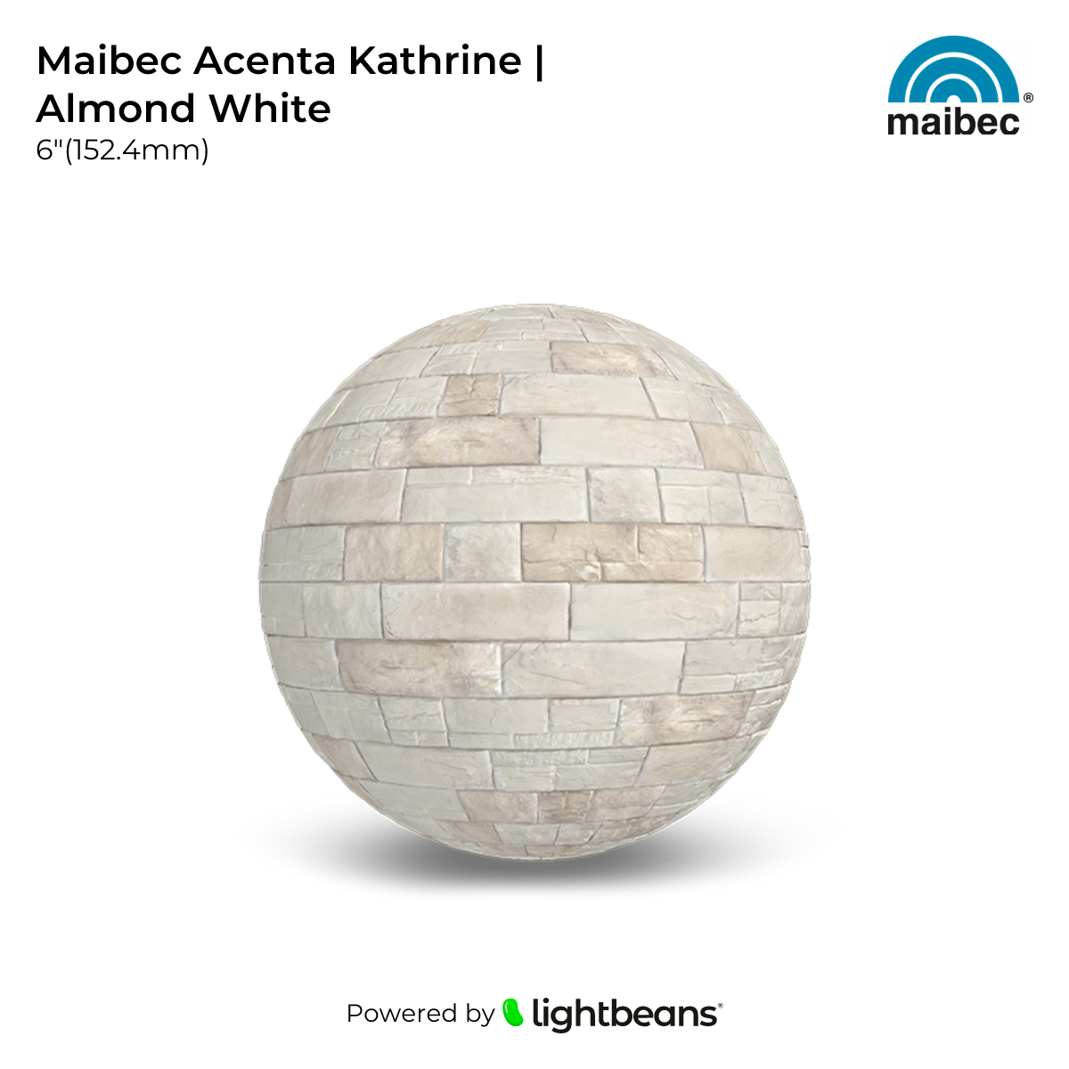 Maibec Acenta Kathrine | Almond White Texture from Maibec | Lightbeans