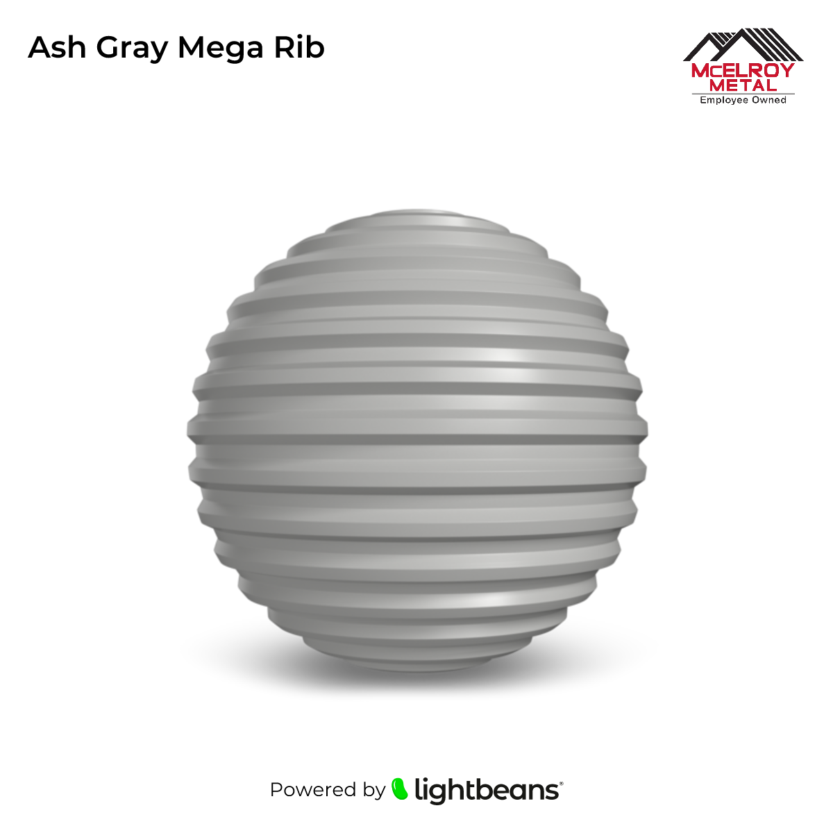 Ash Gray Mega Rib Texture from McElroy Metal | Lightbeans