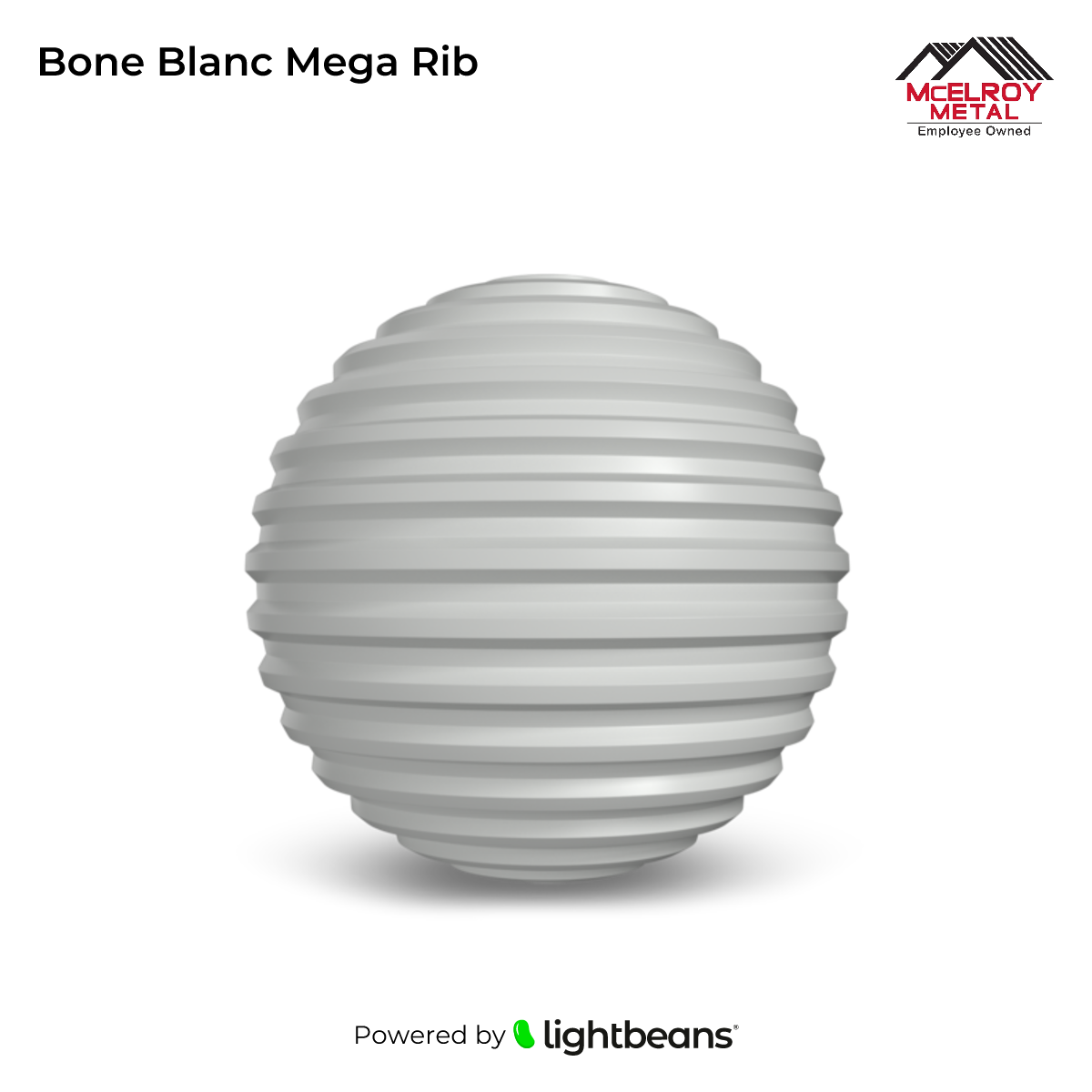 Bone Blanc Mega Rib Texture from McElroy Metal | Lightbeans