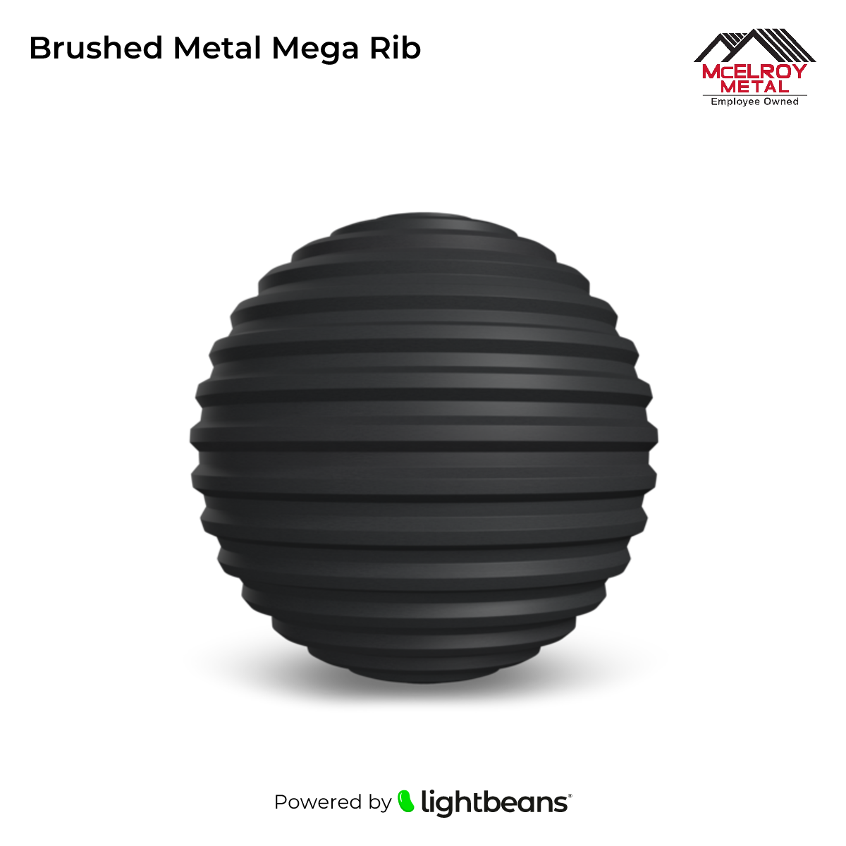 Brushed Metal Mega Rib Texture from McElroy Metal | Lightbeans