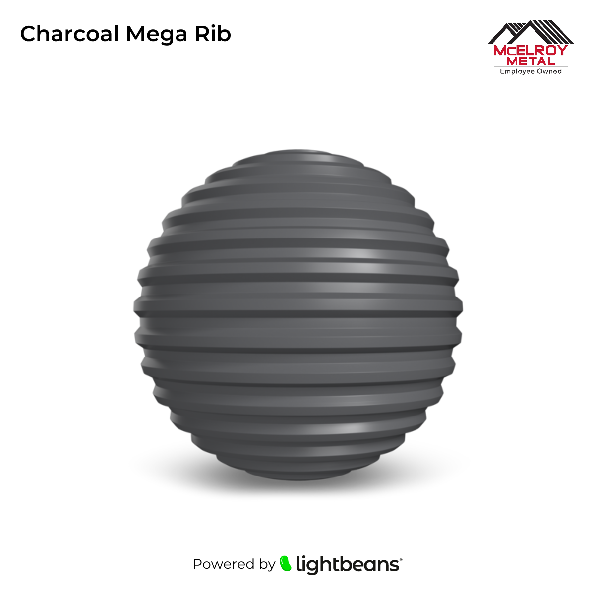 Charcoal Mega Rib Texture from McElroy Metal | Lightbeans
