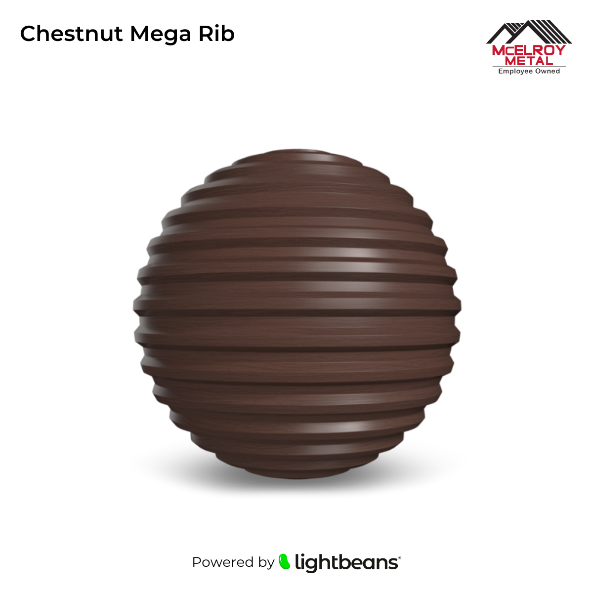 Chestnut Mega Rib Texture from McElroy Metal | Lightbeans