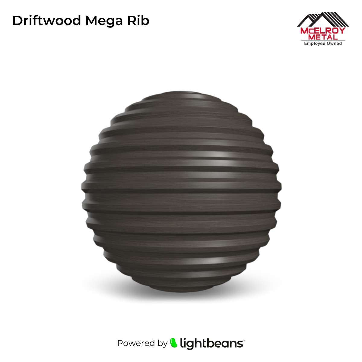 Driftwood Mega Rib Texture from McElroy Metal | Lightbeans