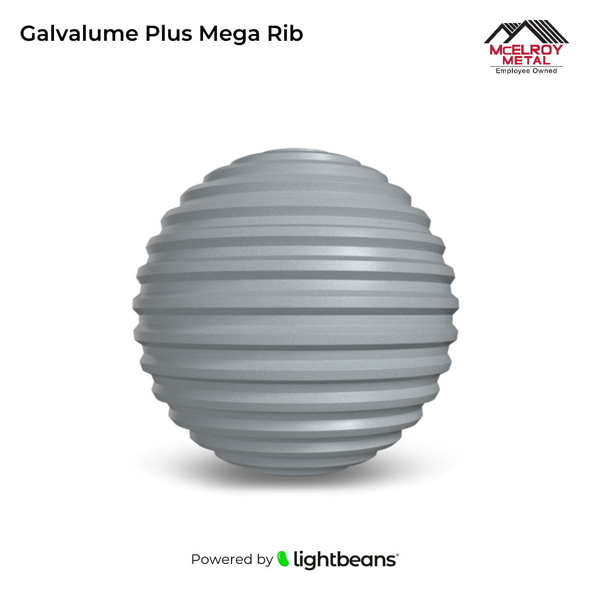 Galvalume Plus Mega Rib Texture from McElroy Metal | Lightbeans