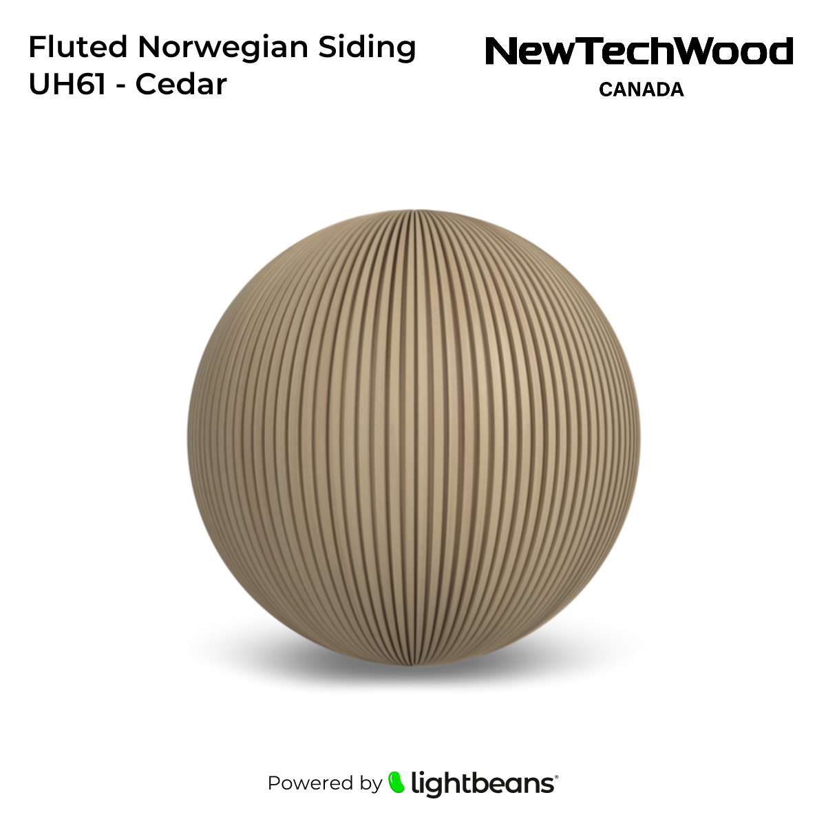 Fluted Norwegian Siding UH61 - Cedar Texture from NewTechWood Canada ...