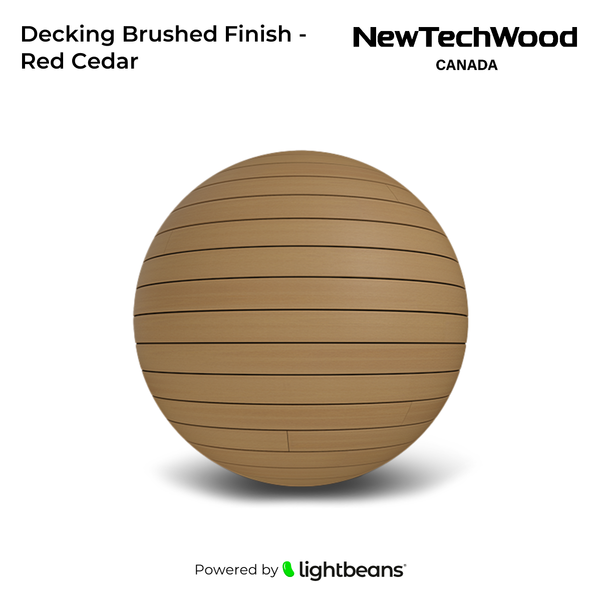 Decking Brushed Finish - Red Cedar Texture from NewTechWood Canada ...