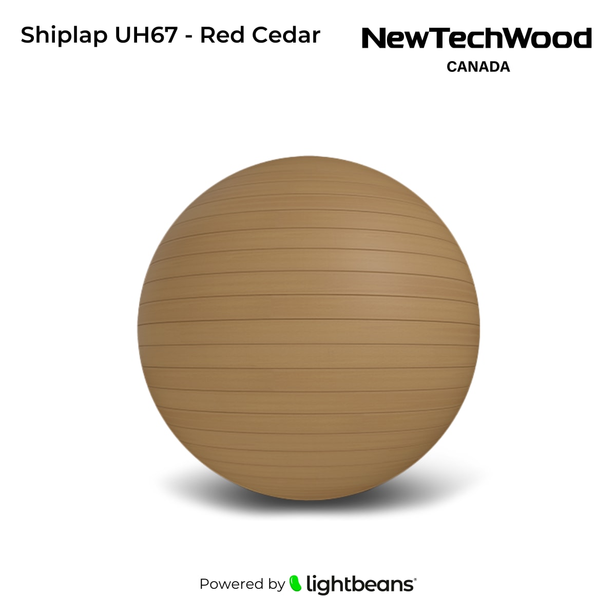 Shiplap UH67 - Red Cedar Texture from NewTechWood Canada | Lightbeans