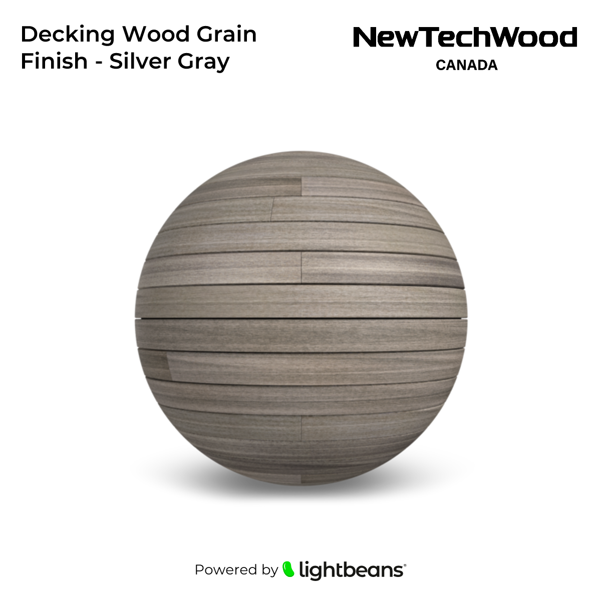Decking Wood Grain Finish - Silver Gray Texture from NewTechWood Canada ...