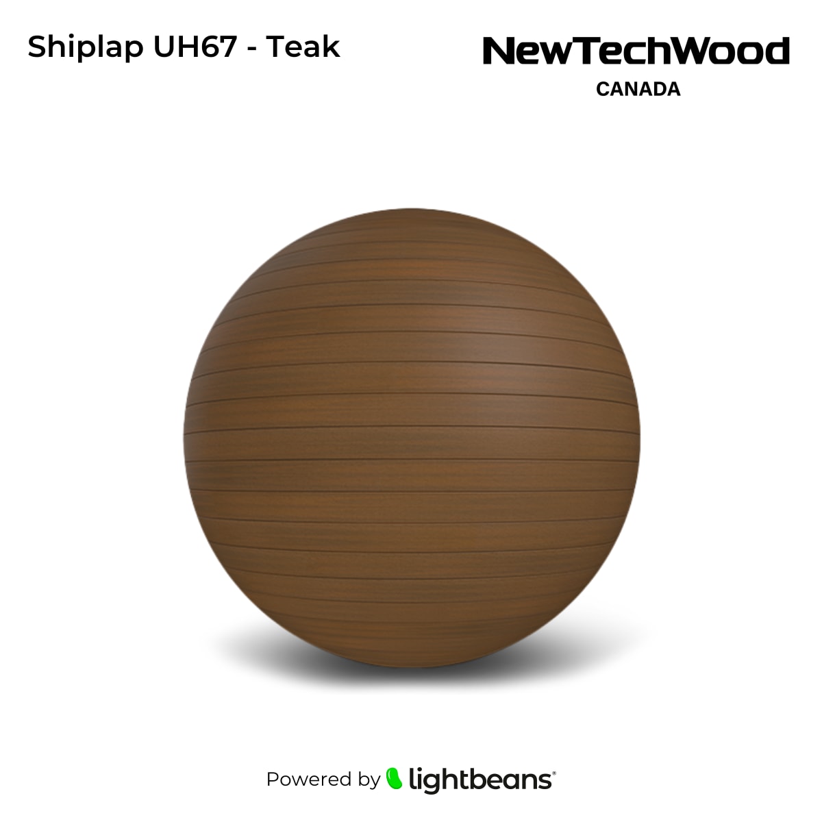Shiplap UH67 - Teak Texture from NewTechWood Canada | Lightbeans