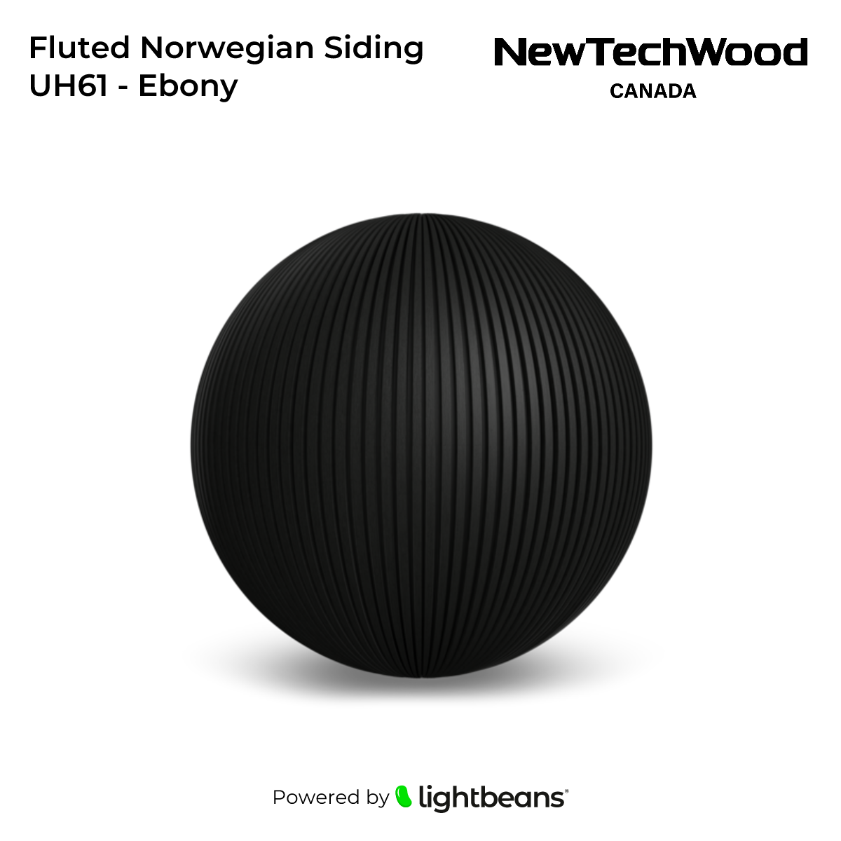 Fluted Norwegian Siding UH61 - Ebony Texture from NewTechWood Canada ...