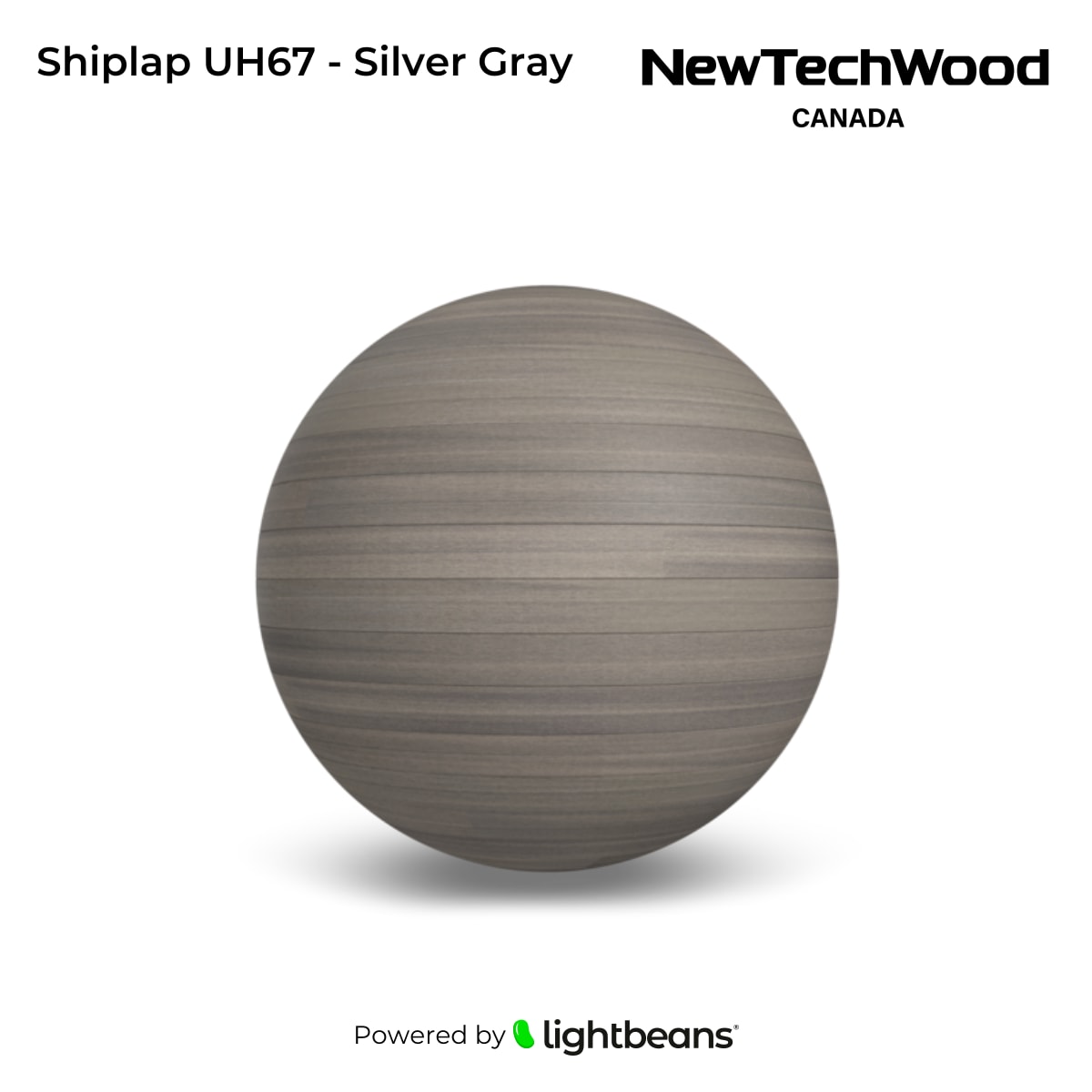 Shiplap UH67 - Silver Gray Texture from NewTechWood Canada | Lightbeans