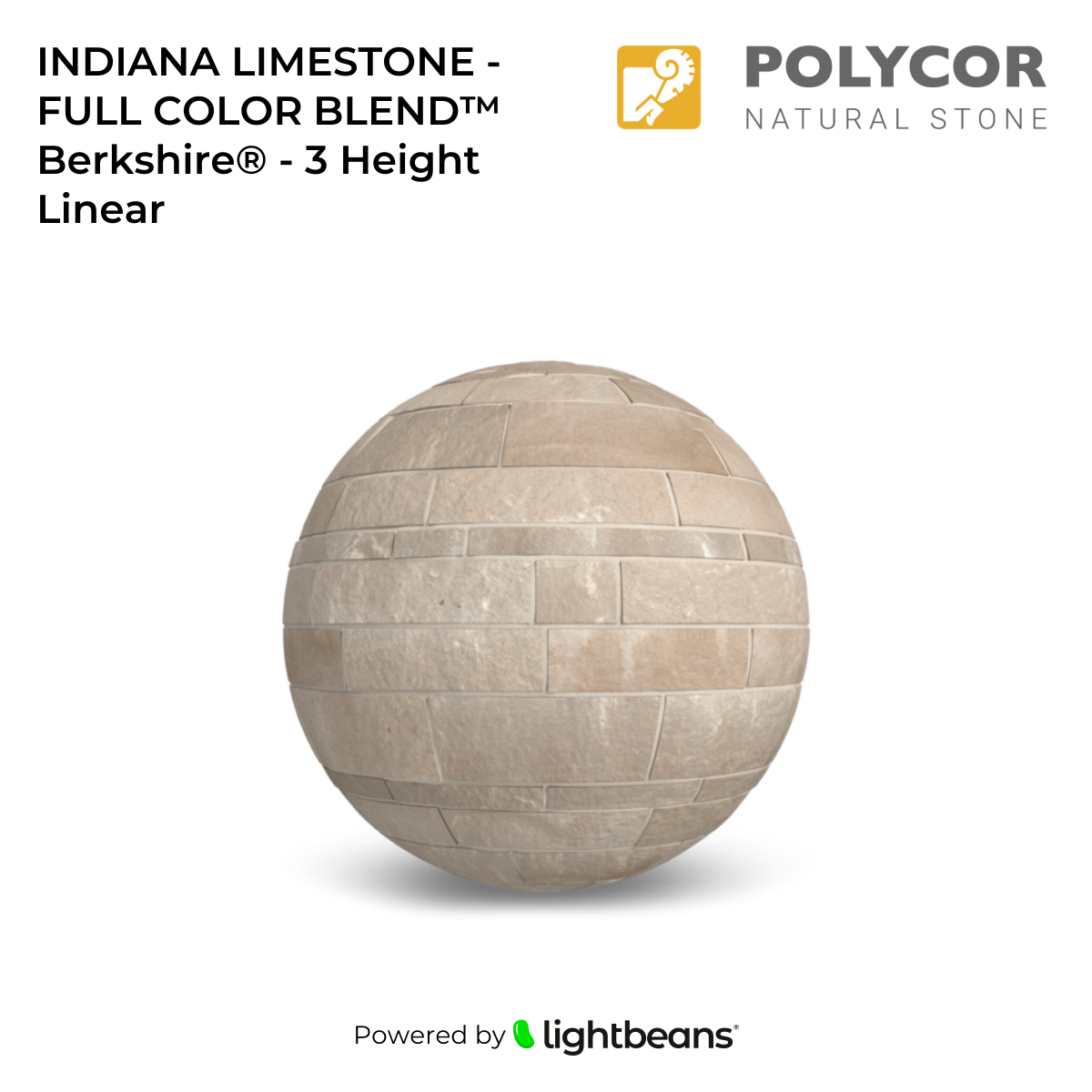 INDIANA LIMESTONE - FULL COLOR BLEND™ Berkshire® - 3 Height Linear ...