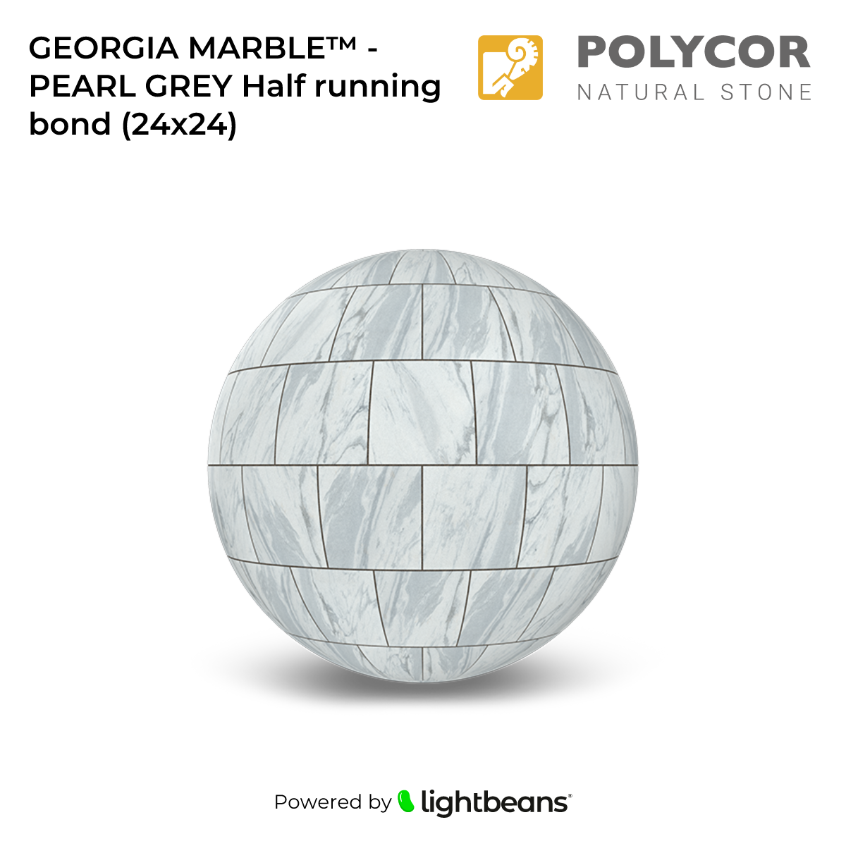 GEORGIA MARBLE™ ‐ PEARL GREY Half running bond (24x24) Texture from ...
