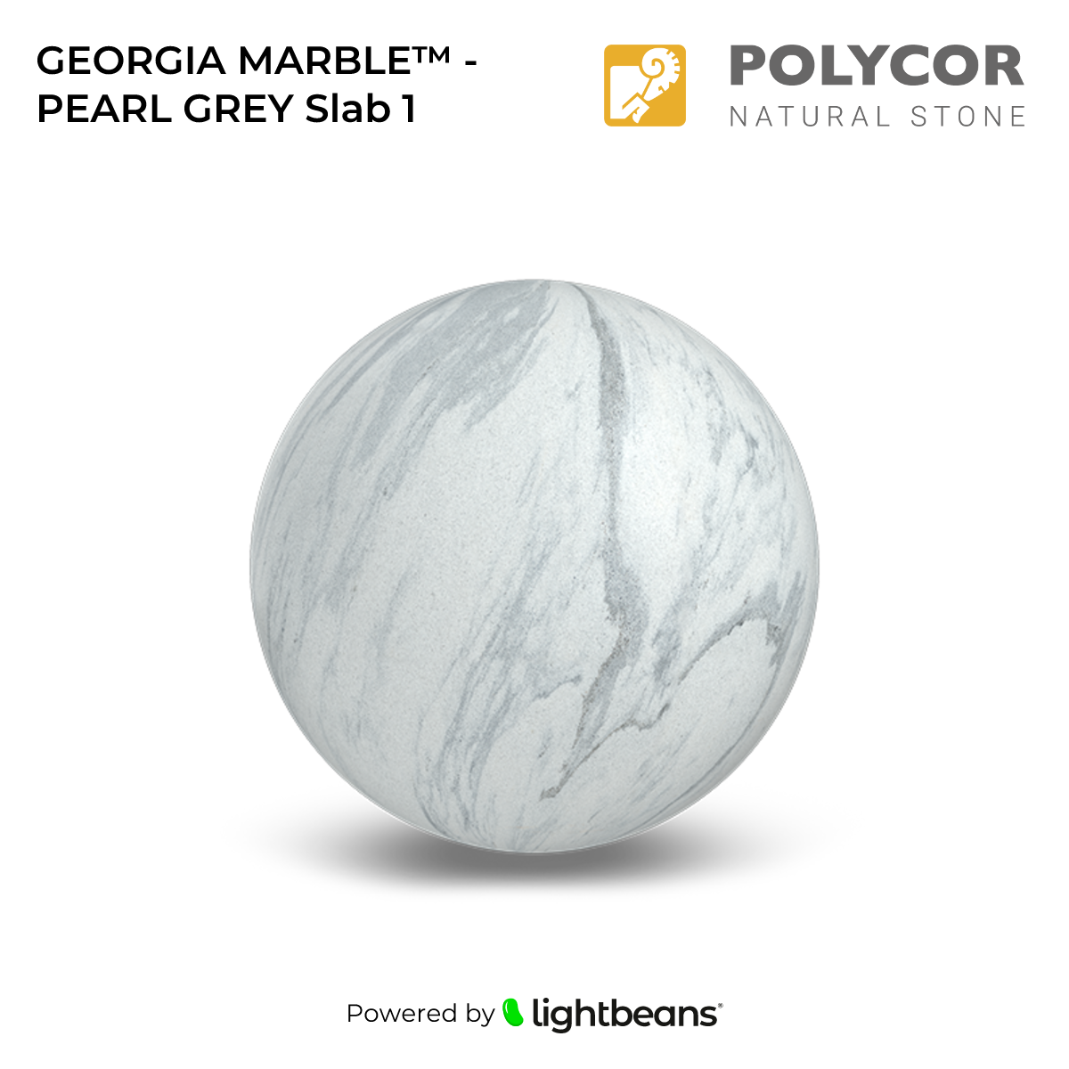 GEORGIA MARBLE™ ‐ PEARL GREY Slab 1 Texture from Polycor | Lightbeans