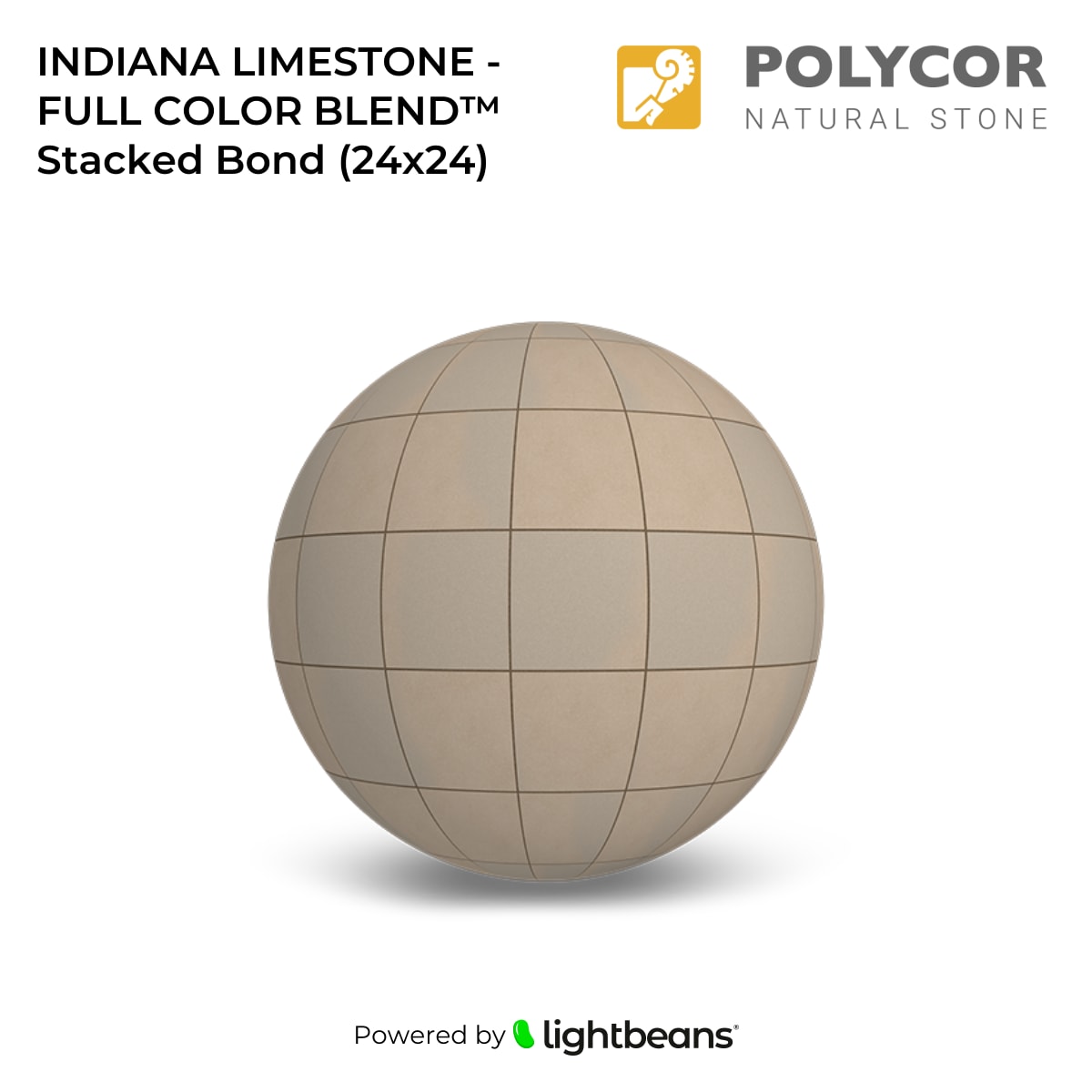 INDIANA LIMESTONE ‐ FULL COLOR BLEND™ Stacked Bond (24x24) Texture from ...