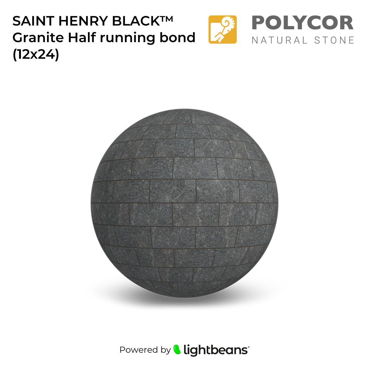 SAINT HENRY BLACK™ Granite Half running bond (12x24) Texture from ...
