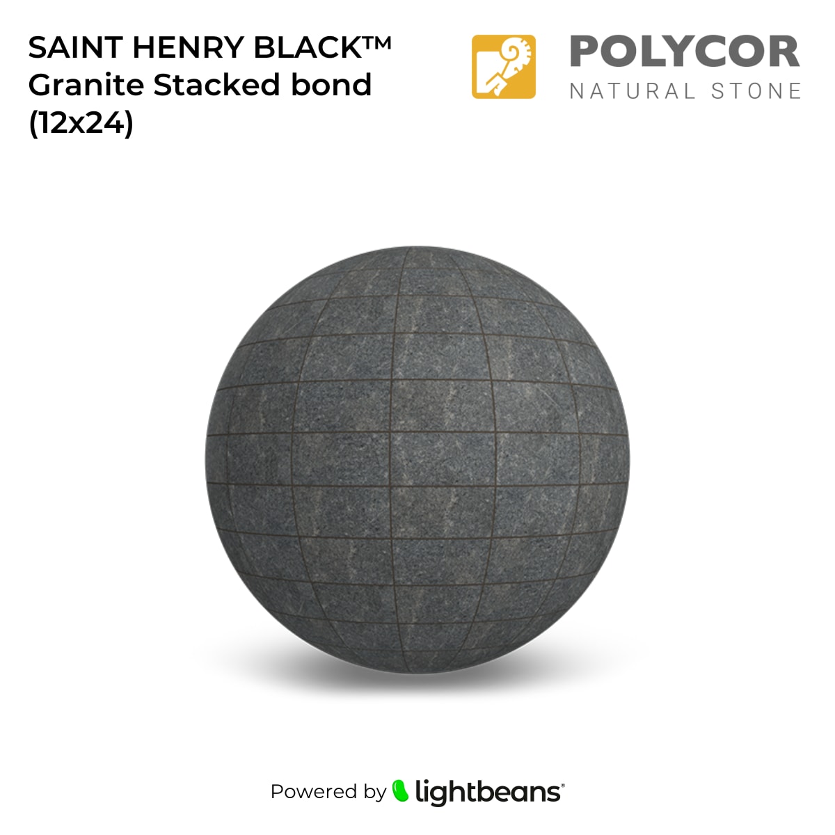 SAINT HENRY BLACK™ Granite Stacked bond (12x24) Texture from Polycor ...