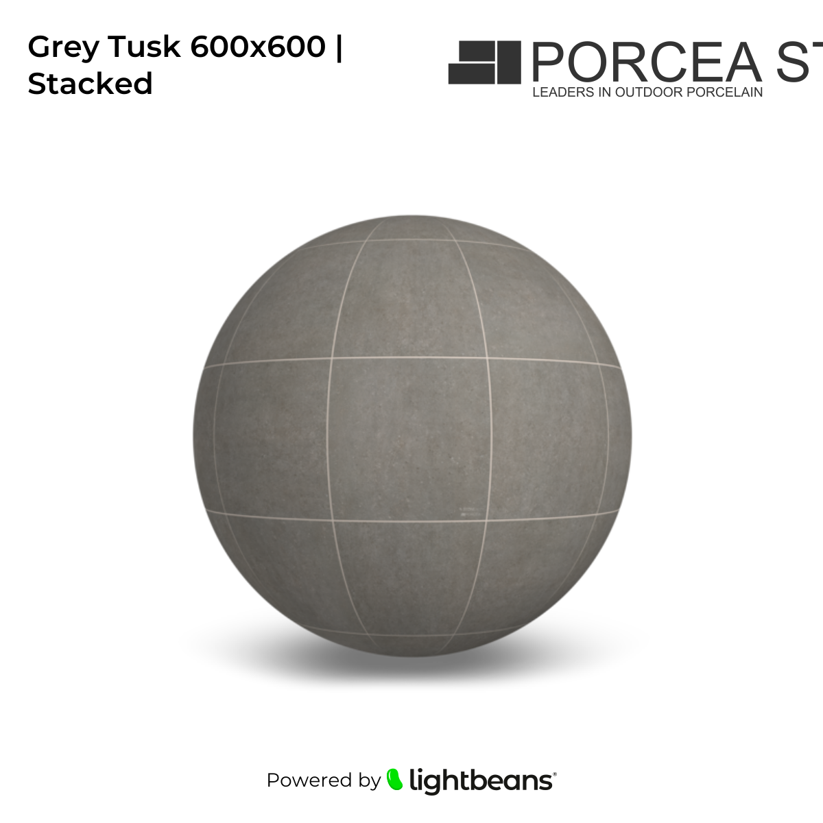 Grey Tusk 600x600 | Stacked Texture from Porcea Stone | Lightbeans