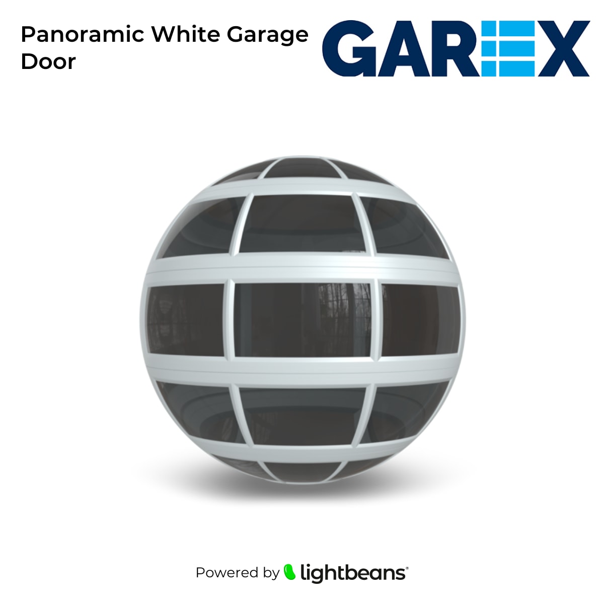 Panoramic White Garage Door Texture from Garex | Lightbeans