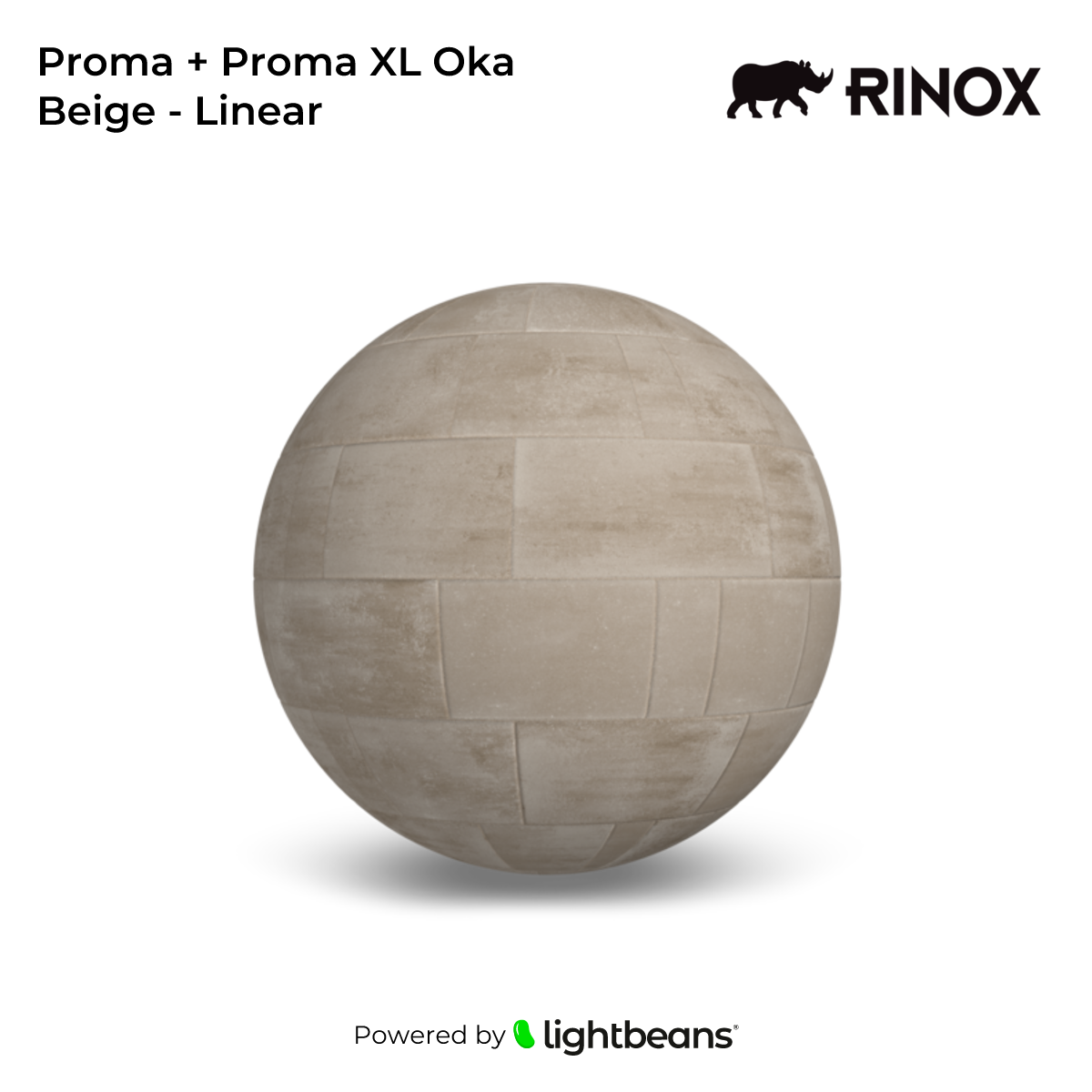 Proma + Proma XL Oka Beige - Linear Texture from Rinox | Lightbeans