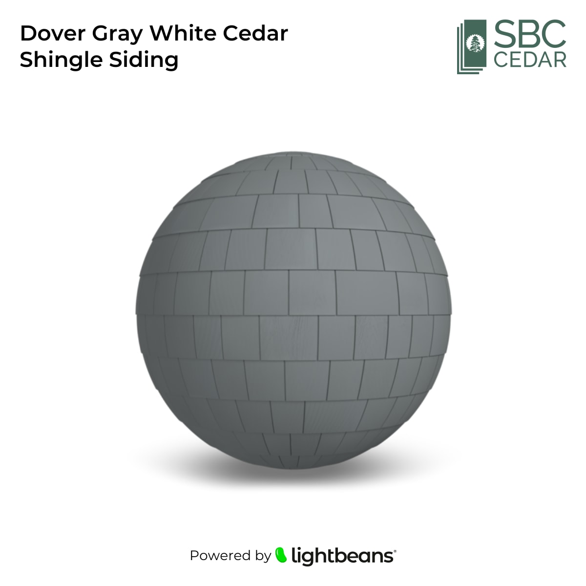 Dover Gray White Cedar Shingle Siding Texture from SBC Cedar | Lightbeans