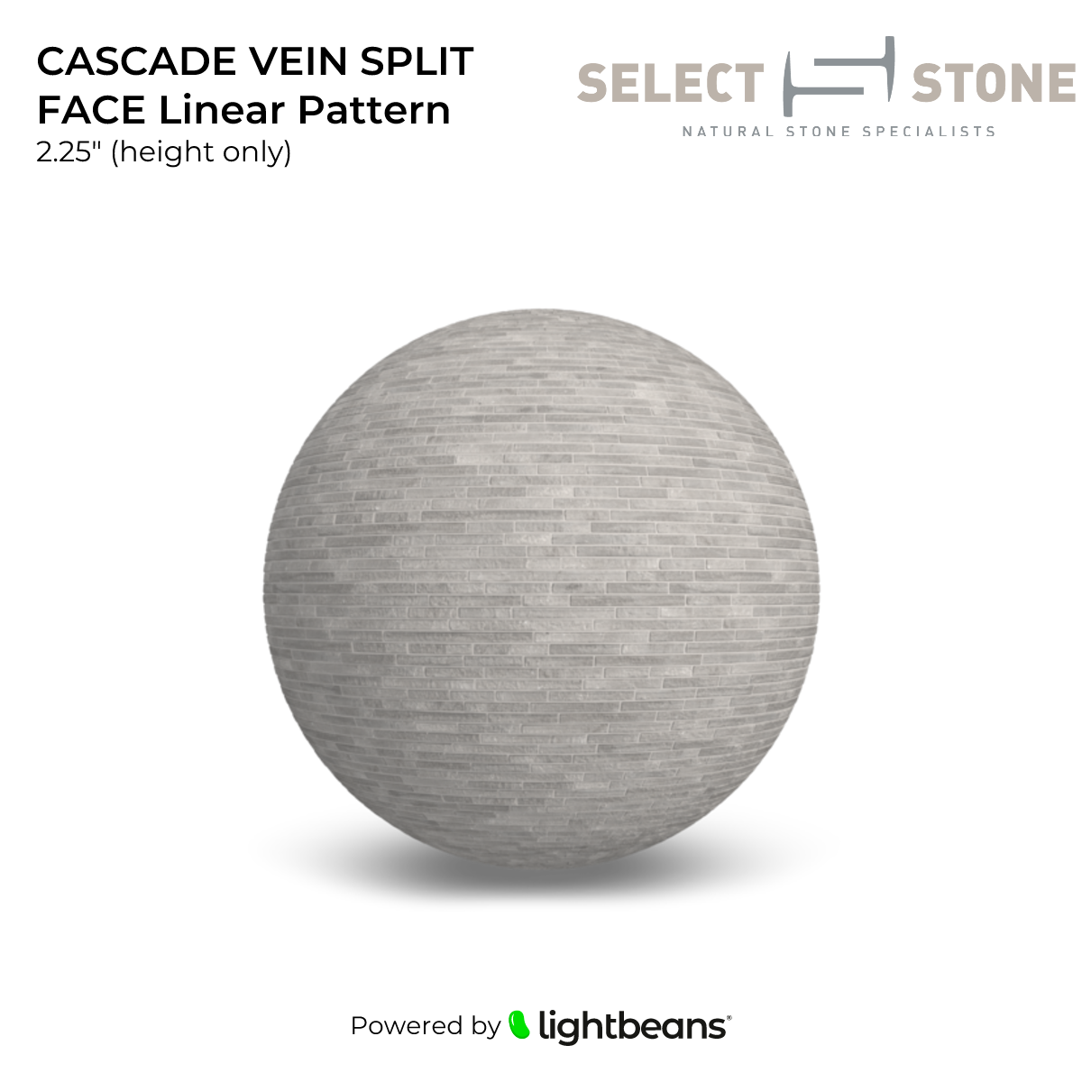 CASCADE VEIN SPLIT FACE Linear Pattern Texture from Select Stone Supply ...