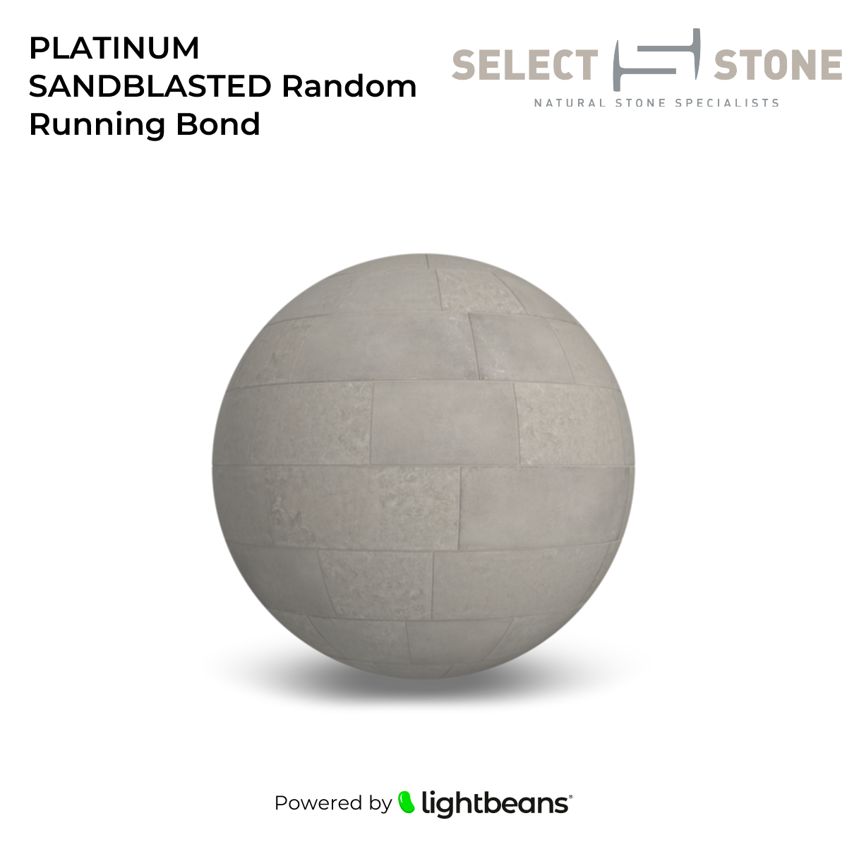 PLATINUM SANDBLASTED Random Running Bond Texture from Select Stone ...