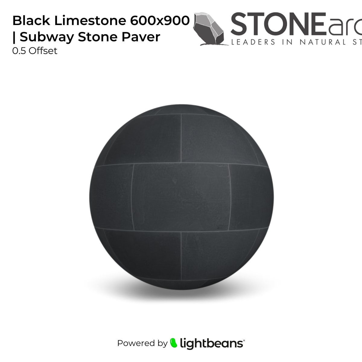 Black Limestone 600x900 | Subway Stone Paver Texture from STONEarch ...
