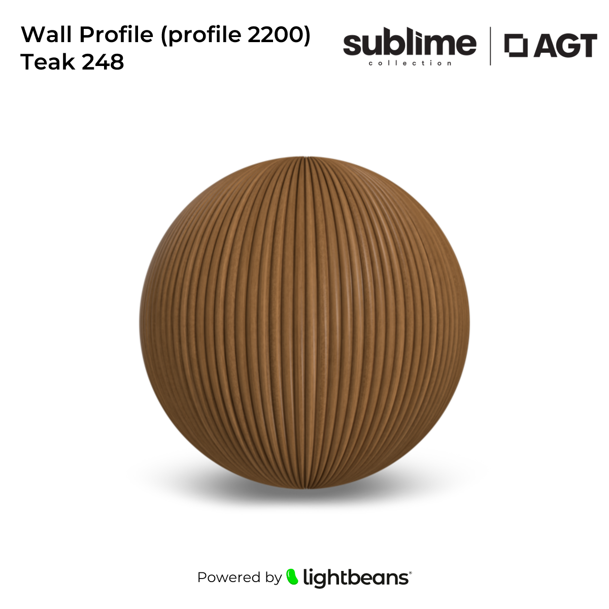 Wall Profile (profile 2200) Teak 248 Texture from Sublime | Lightbeans
