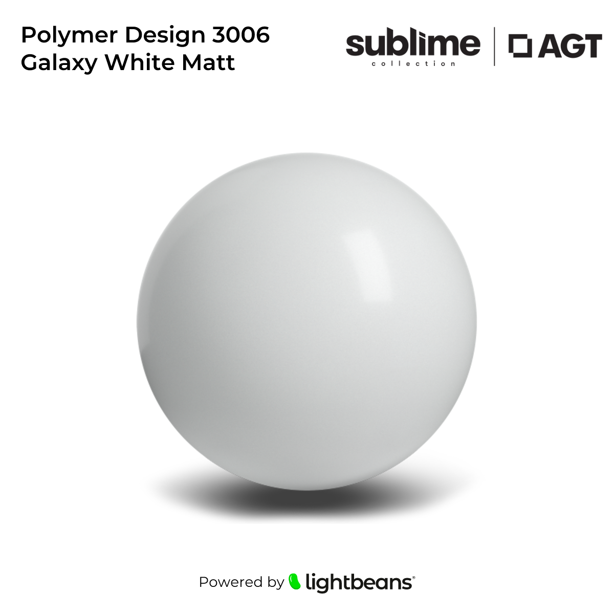 Polymer Design 3006 Galaxy White Matt Texture from Sublime | Lightbeans