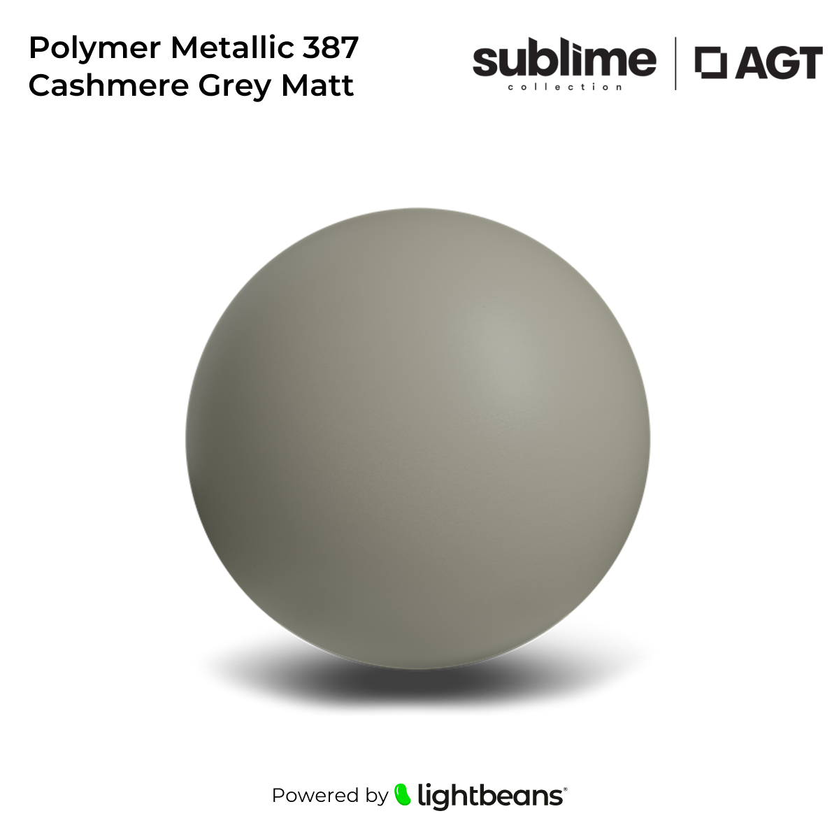 Polymer Metallic 387 Cashmere Grey Matt Texture from Sublime | Lightbeans