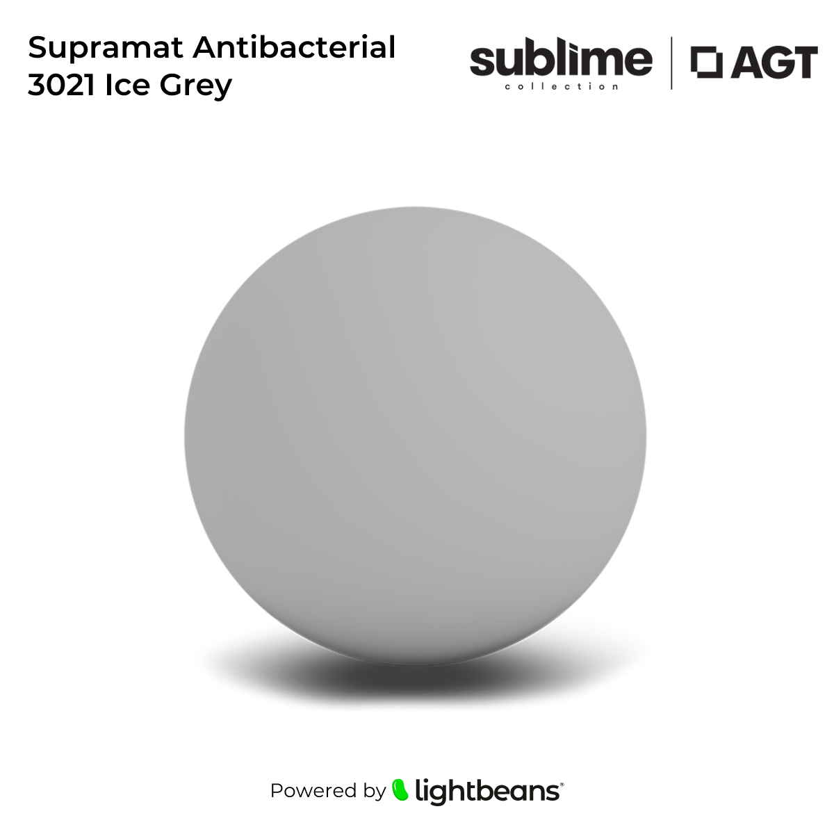 Supramat Antibacterial 3021 Ice Grey Texture from Sublime | Lightbeans