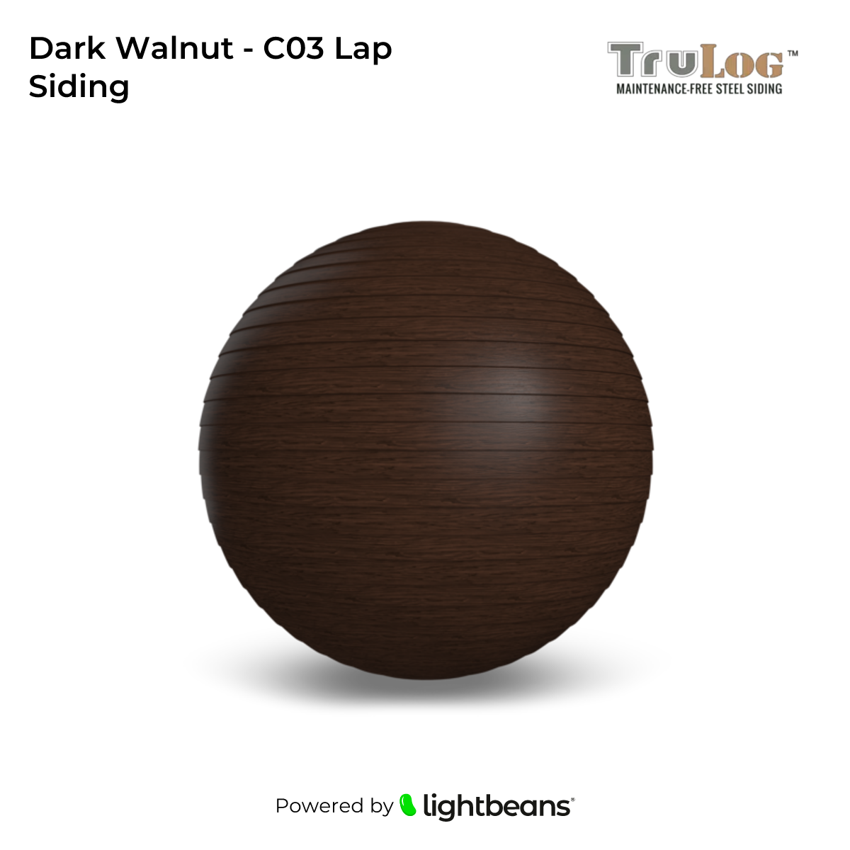Dark Walnut - C03 Lap Siding Texture from Trulog Siding | Lightbeans
