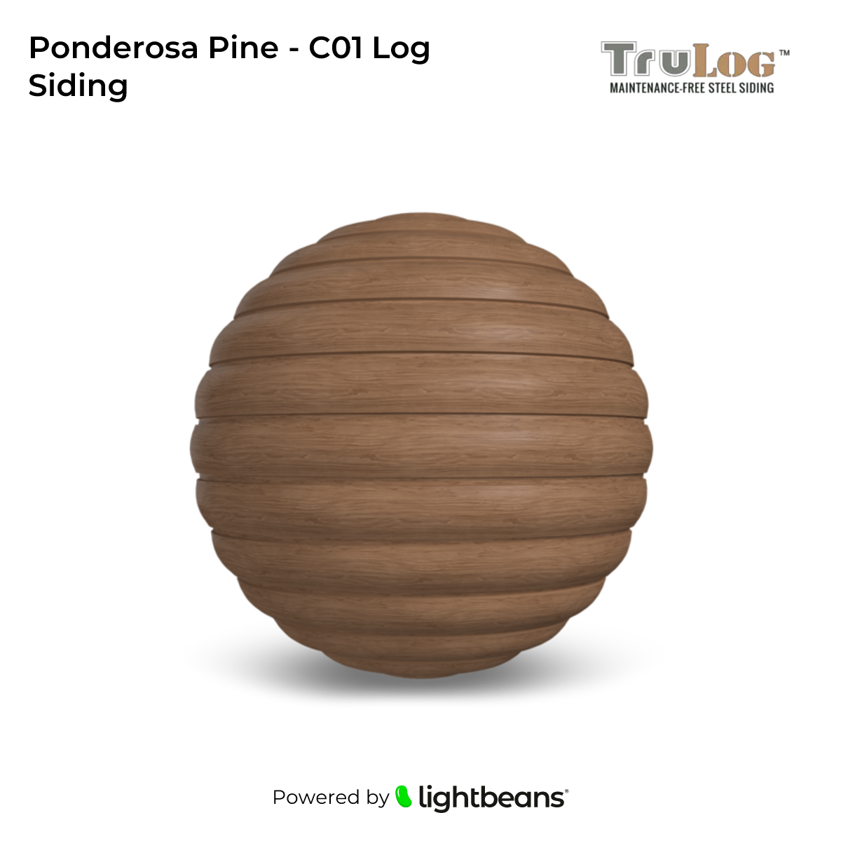 Ponderosa Pine - C01 Log Siding Texture from Trulog Siding | Lightbeans