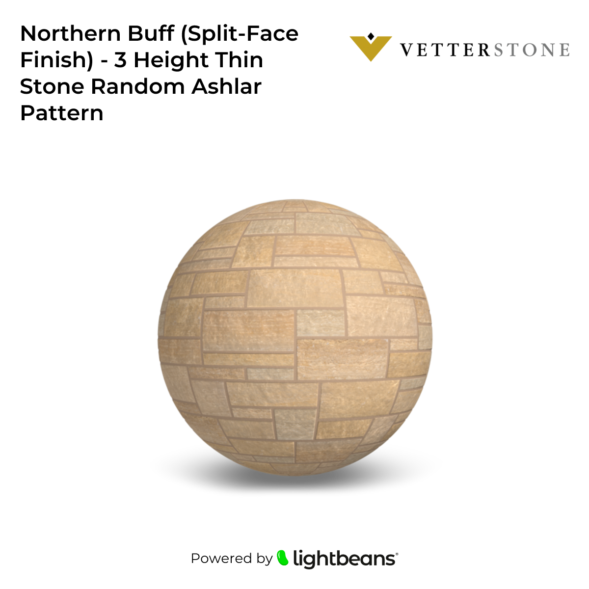 Northern Buff (Split-Face Finish) - 3 Height Thin Stone Random Ashlar ...