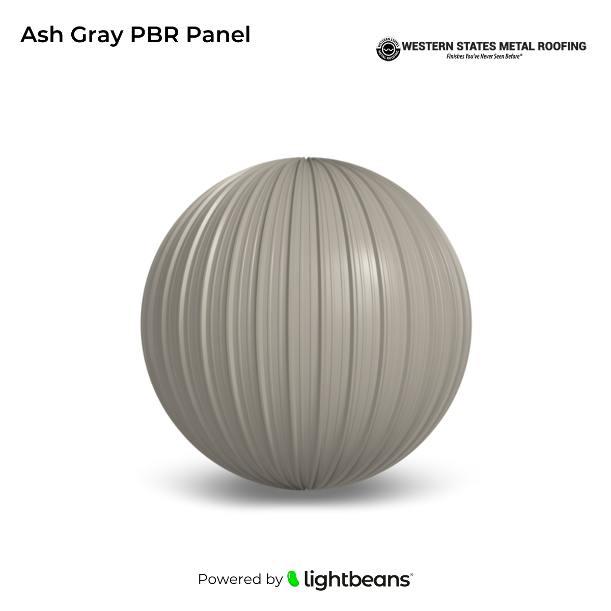 Ash Gray PBR Panel Texture from Western States Metal Roofing | Lightbeans