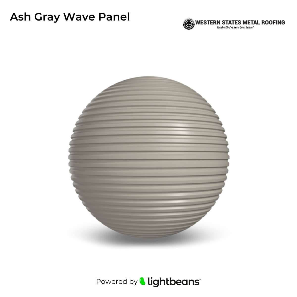Ash Gray Wave Panel Texture from Western States Metal Roofing | Lightbeans
