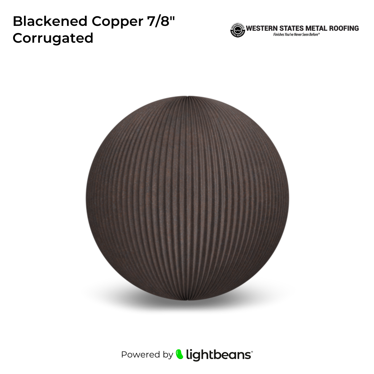 Blackened Copper 7/8" Corrugated Texture from Western States Metal ...