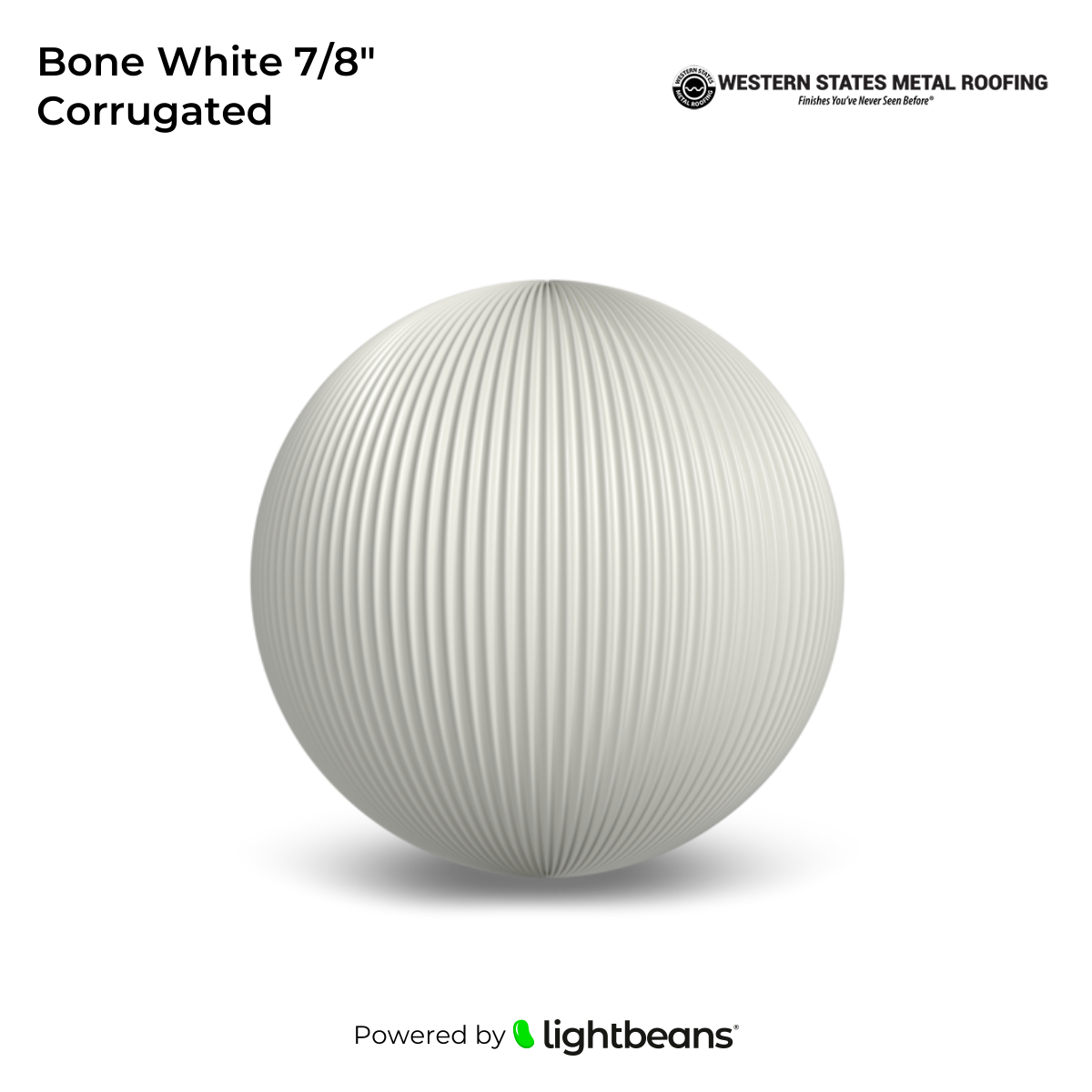 Bone White 7/8" Corrugated Texture from Western States Metal Roofing ...
