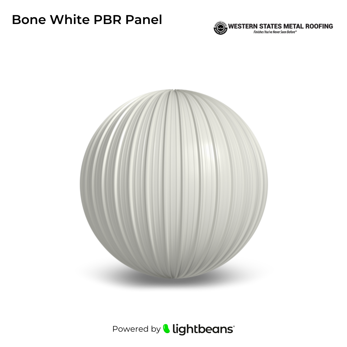 Bone White PBR Panel Texture from Western States Metal Roofing | Lightbeans