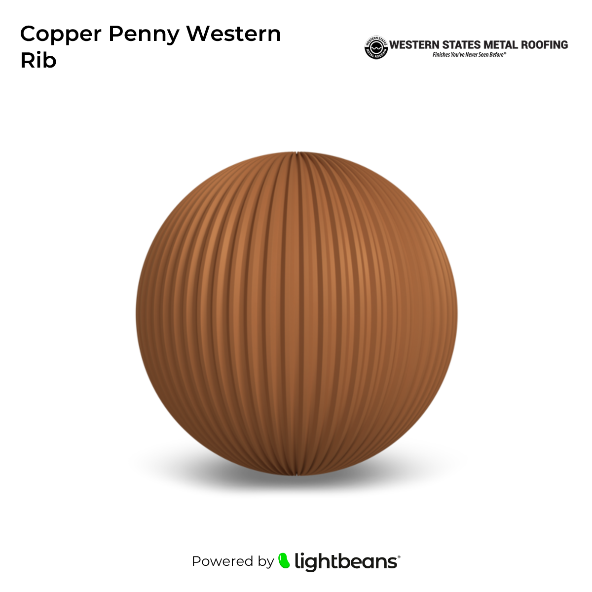 Copper Penny Western Rib Texture from Western States Metal Roofing ...