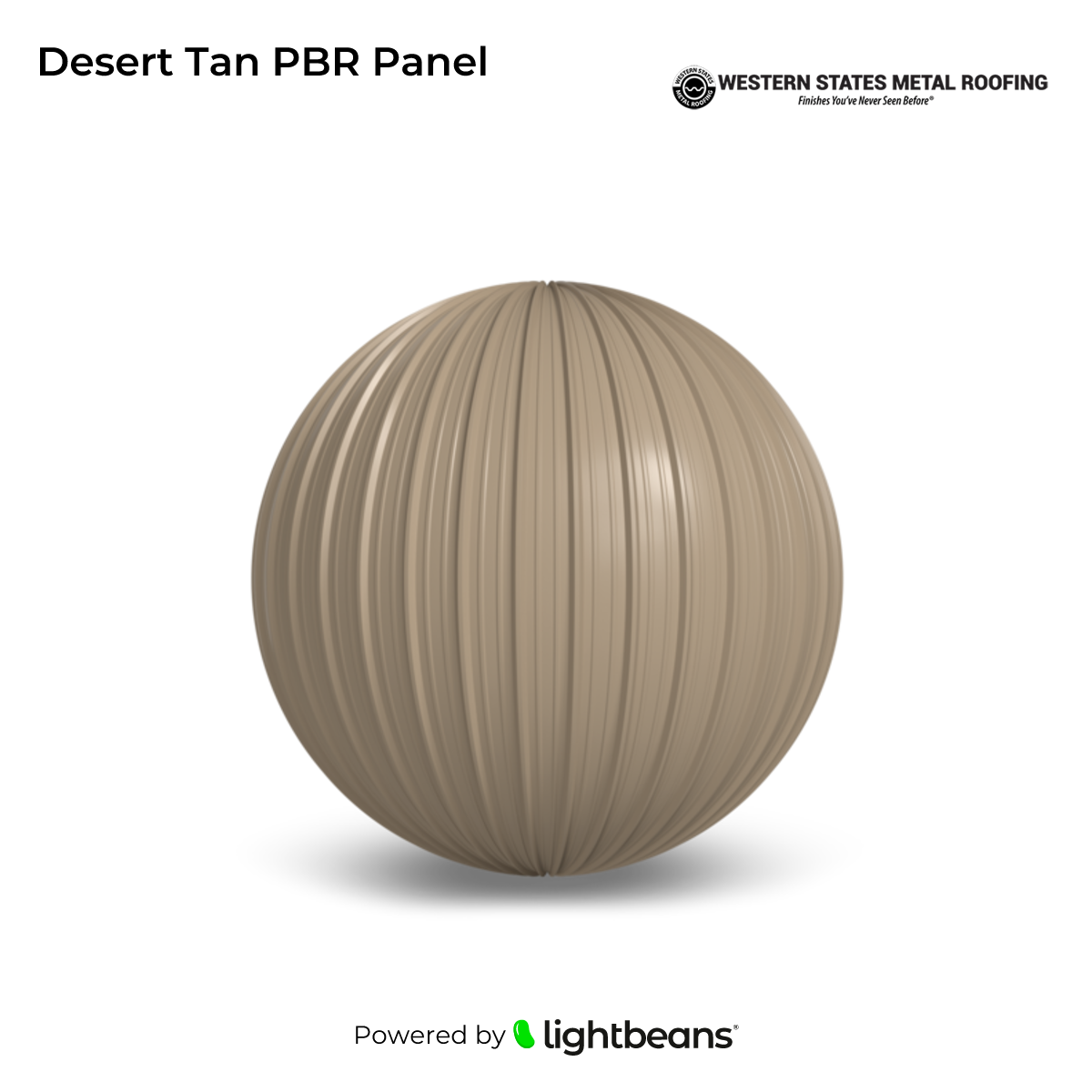 Desert Tan PBR Panel Texture from Western States Metal Roofing | Lightbeans