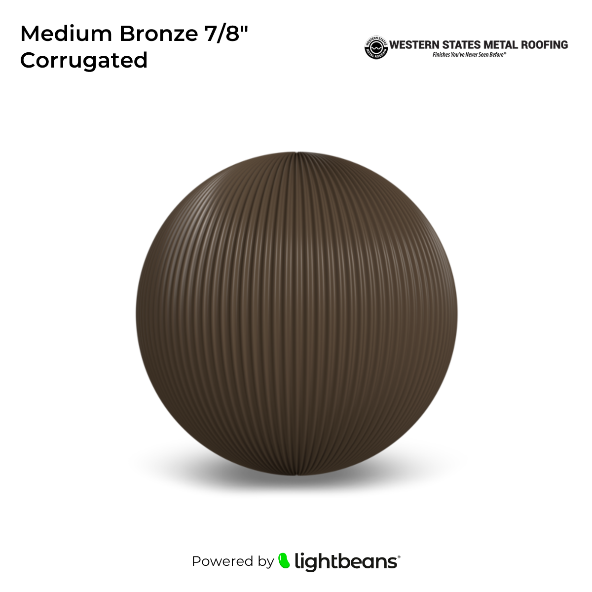 Medium Bronze 7/8" Corrugated Texture from Western States Metal Roofing ...