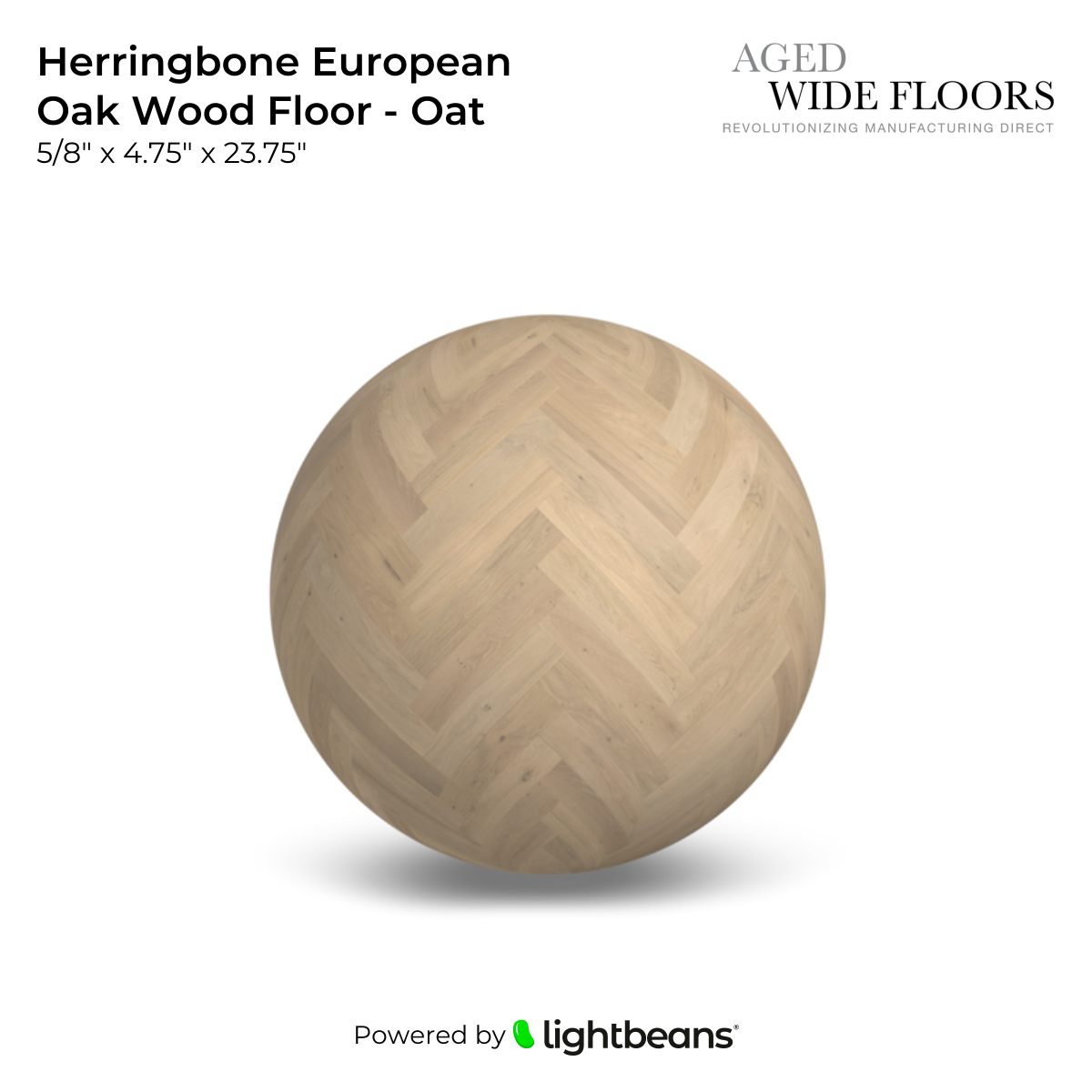 Texture European Oak Oat Herringbone de Aged Wide Floors | Lightbeans
