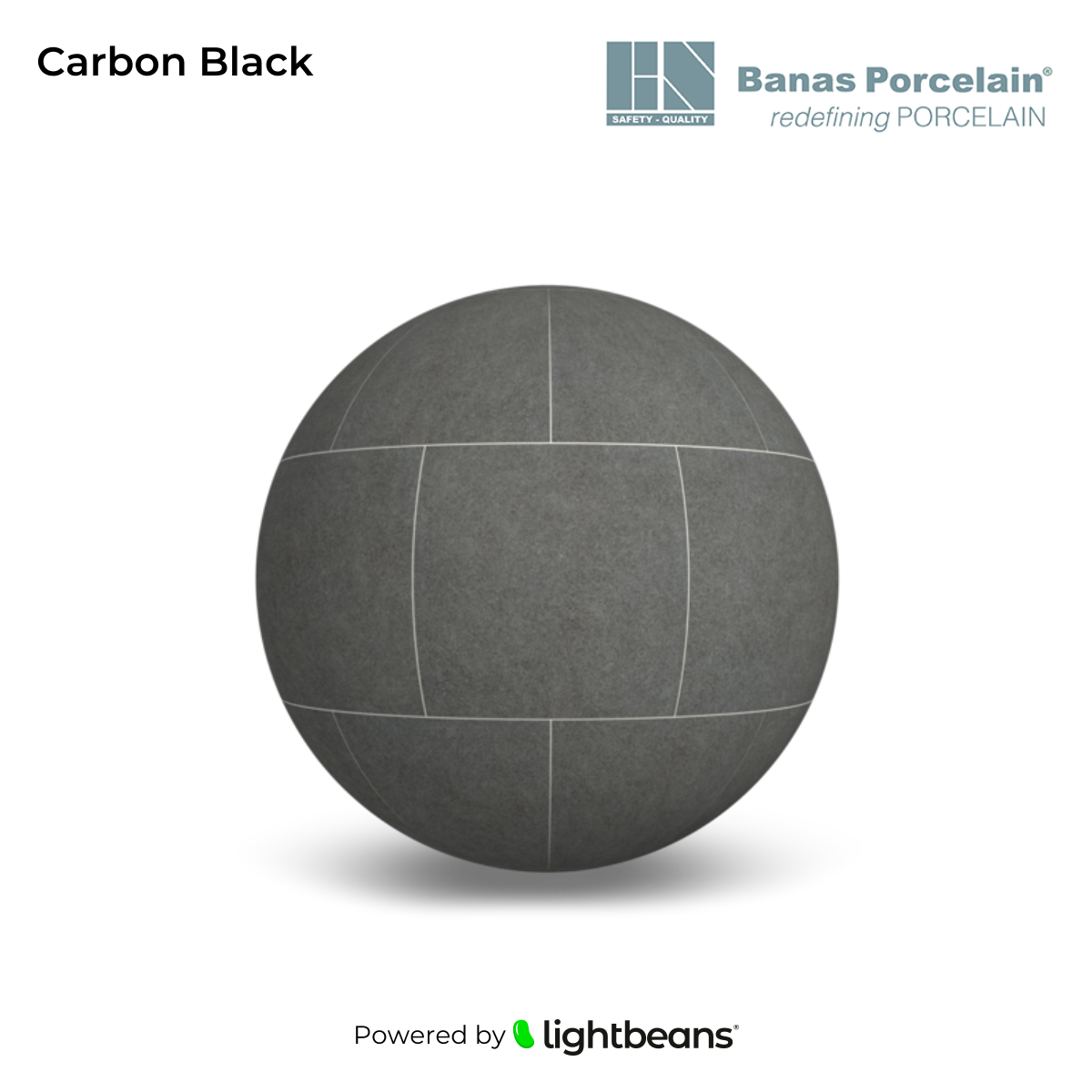Texture Carbon Black de Banas Porcelain | Lightbeans