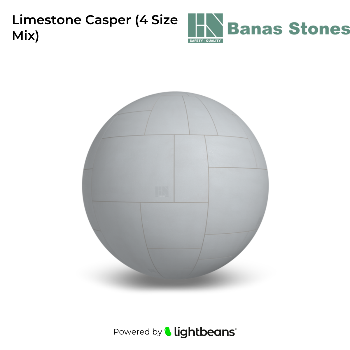 Texture Limestone Casper (4 Size Mix) de Banas Stones | Lightbeans