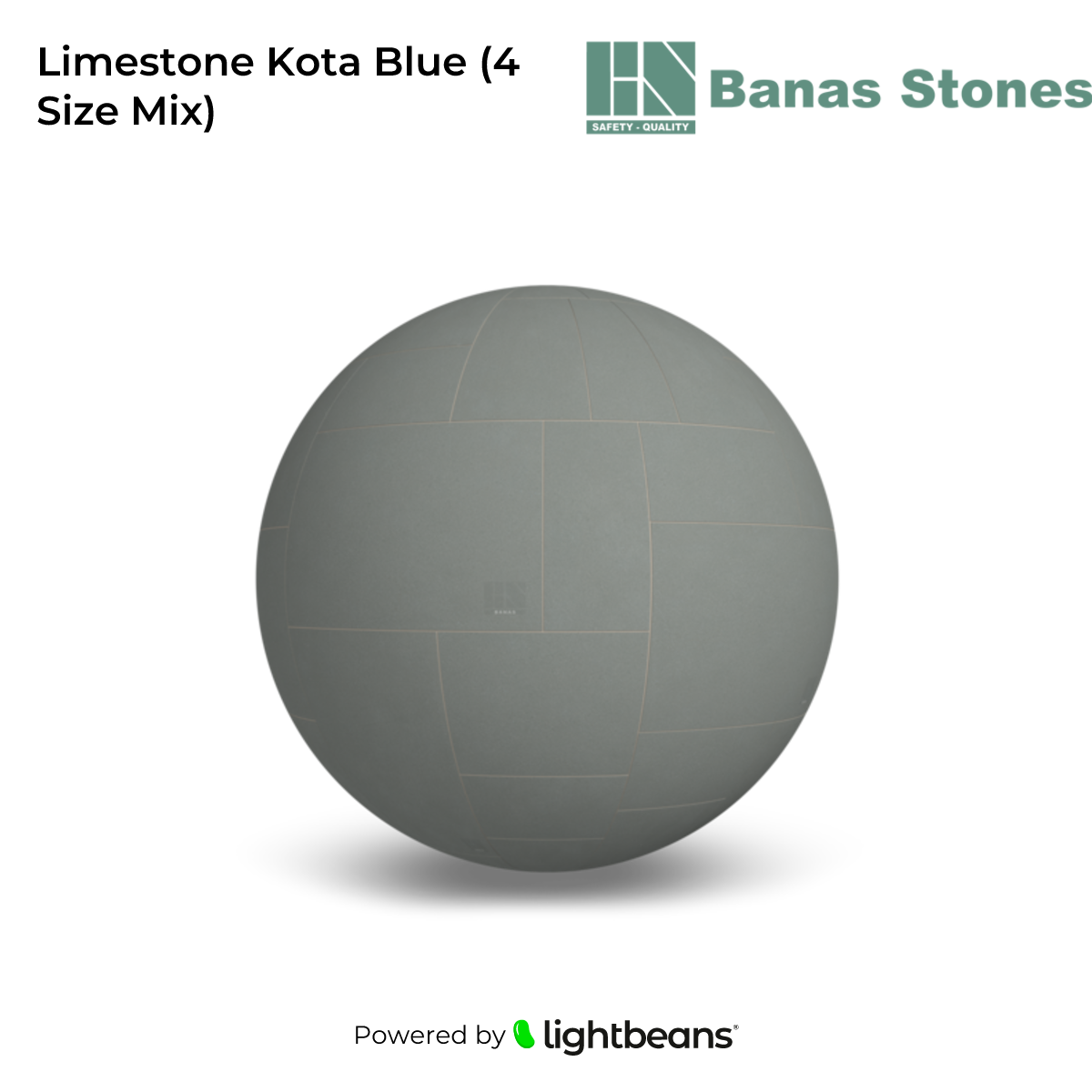 Texture Limestone Kota Blue (4 Size Mix) de Banas Stones | Lightbeans