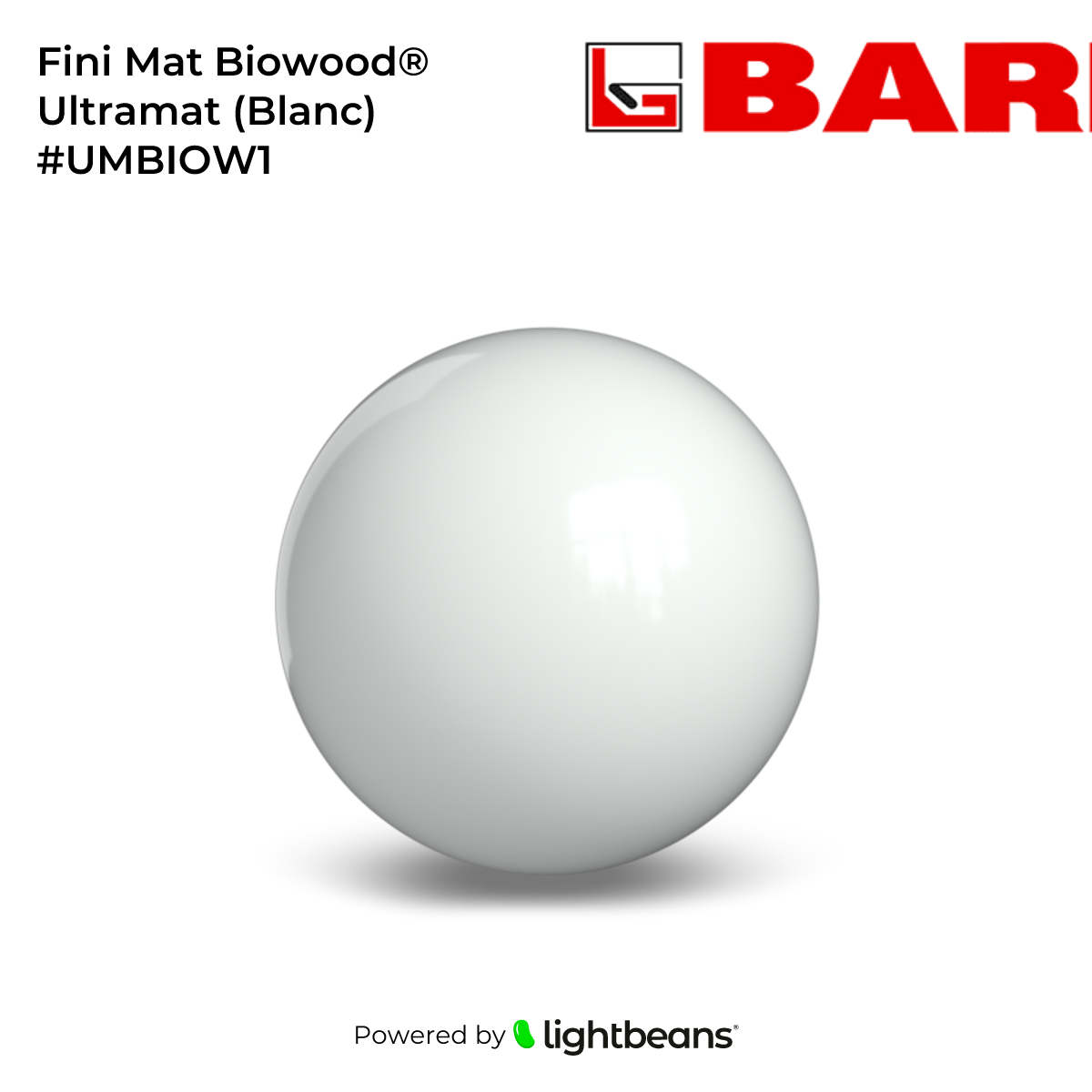 Texture Fini Mat Biowood® Ultramat (Blanc) #UMBIOW1 de Barrisol Canada ...